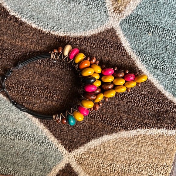 Jewelry | African Beaded Necklace With An Easy Loop Closure | Poshmark